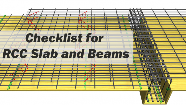 CHECK LIST FOR QUALITY CONTROL OF RCC WORKS